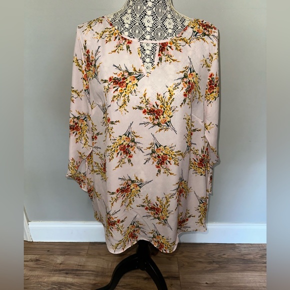 new directions | Tops | New Directions Fall Floral Blouse Xl | Poshmark
